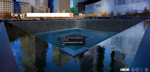 Bing 9/11 background today... : r/pics